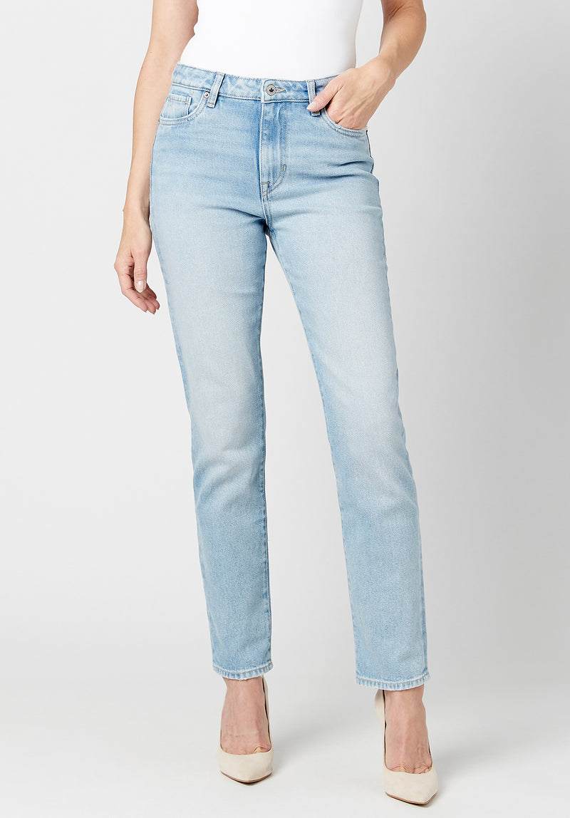 High Rise Straight Jayden Women's Jeans in Light & Soft Blue – Buffalo ...