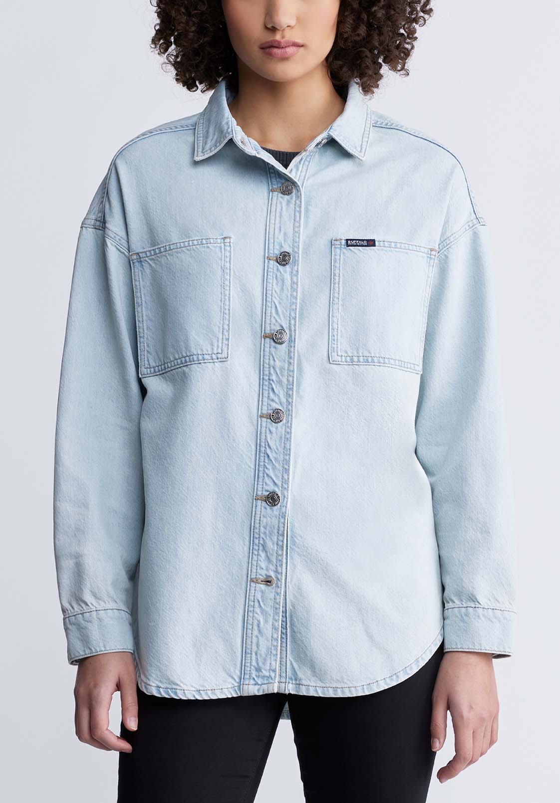 Sydney Women's Denim Shacket in Bleached Blue – Buffalo Jeans