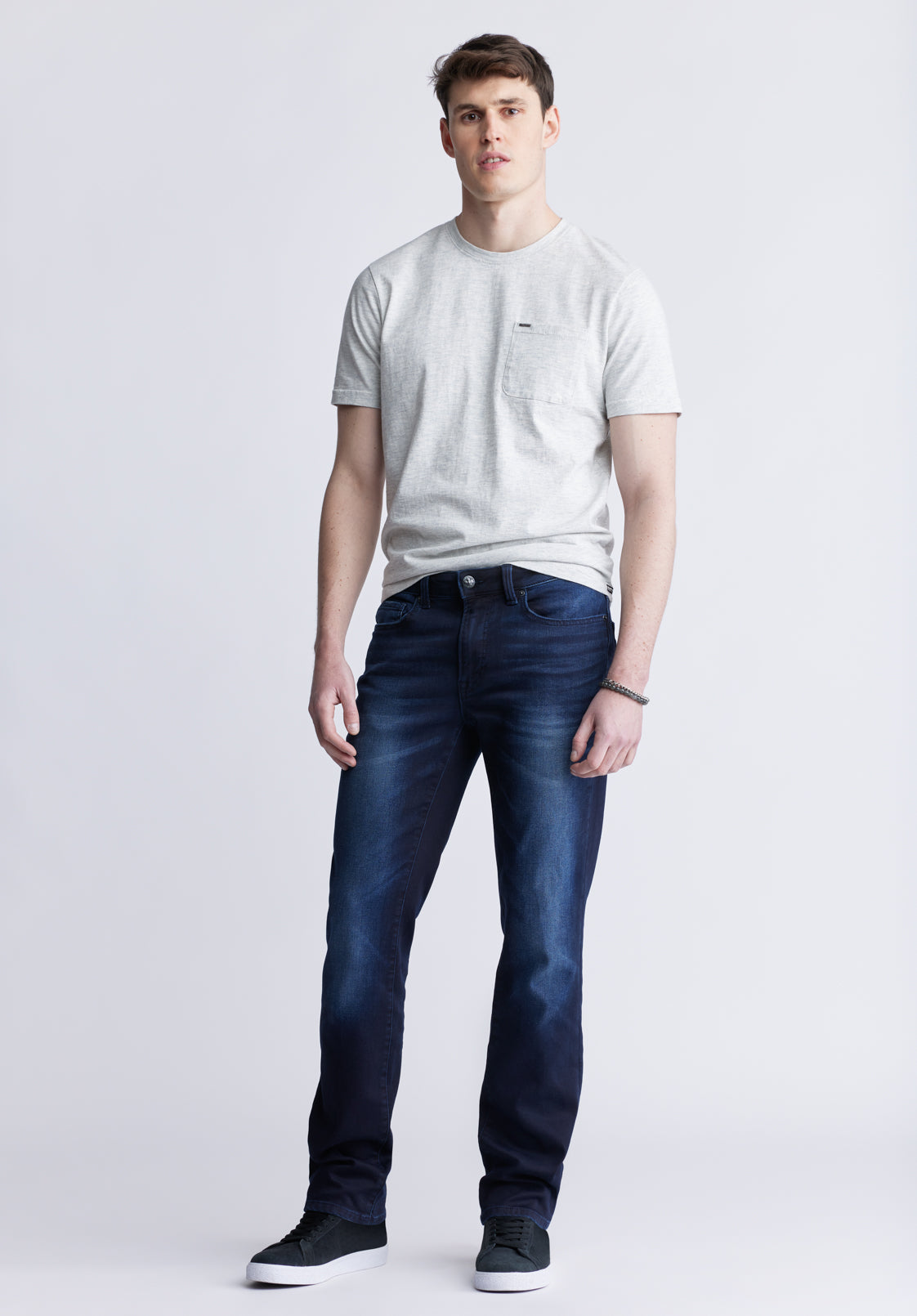 Six Men's Straight Freedom Flex Jeans, Dark and Sanded – Buffalo Jeans