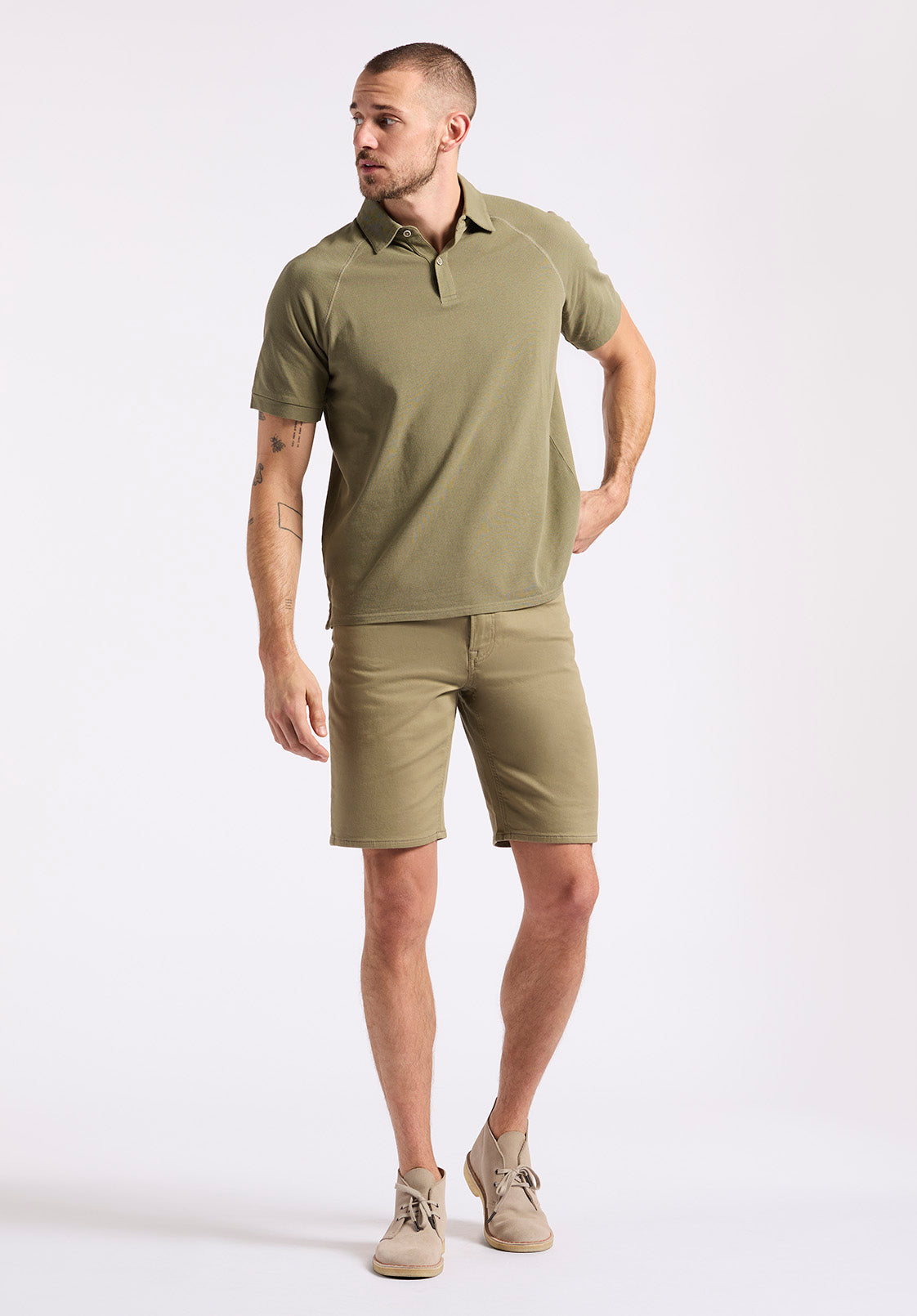 Kindell Men's Short Sleeve Pique Polo, Army Green – Buffalo Jeans