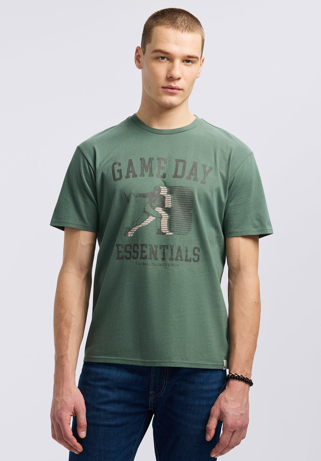 Titus Men's Graphic T-Shirt with Game Day Essentials Print, DARK FOREST ...