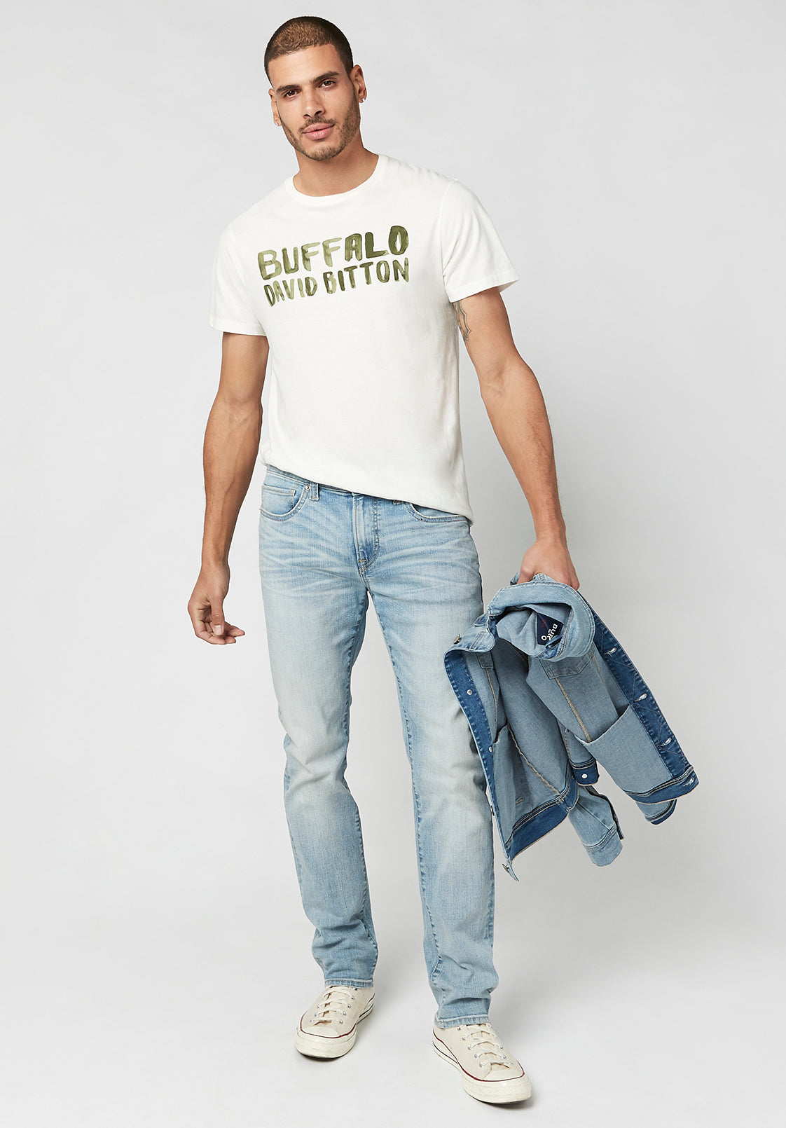 Slim Ash Men's Jeans in Crinkled Light Blue – Buffalo Jeans